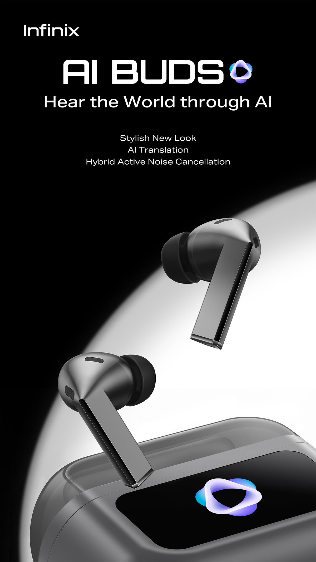 Infinix AI Buds, AI Translation, Hybrid Active Noise Cancellation Ear ...