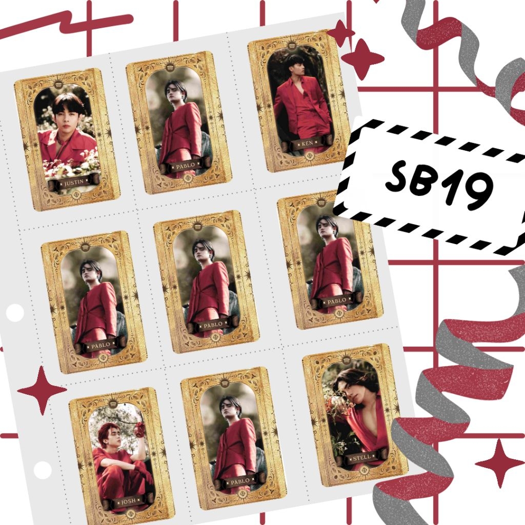 SB19 Merch Fan-made Photocard PC | SB19 Justin Ken Pablo Josh Stell ...
