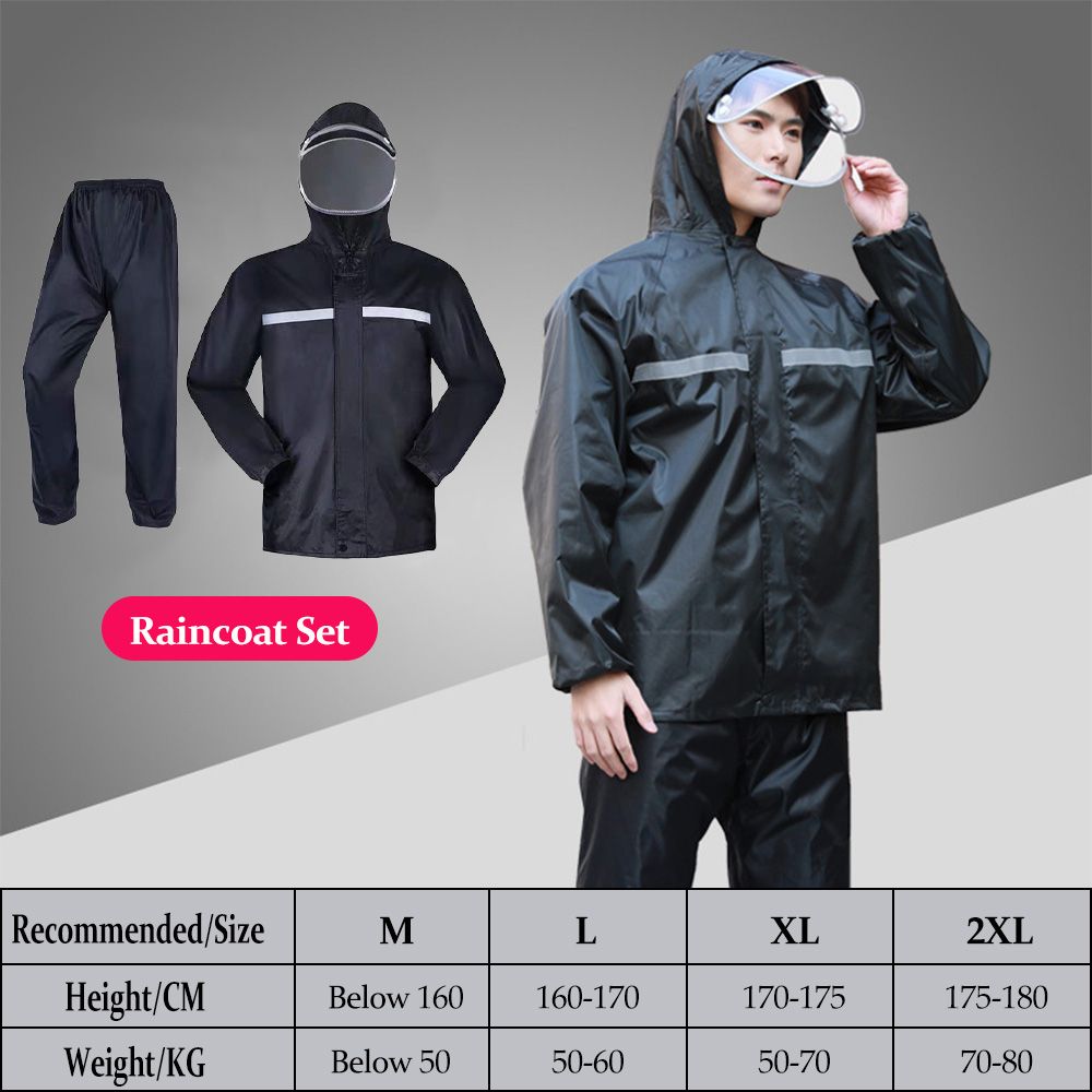 Waterproof Rain coat with transparent Faceshield Breathable Anti-storm ...