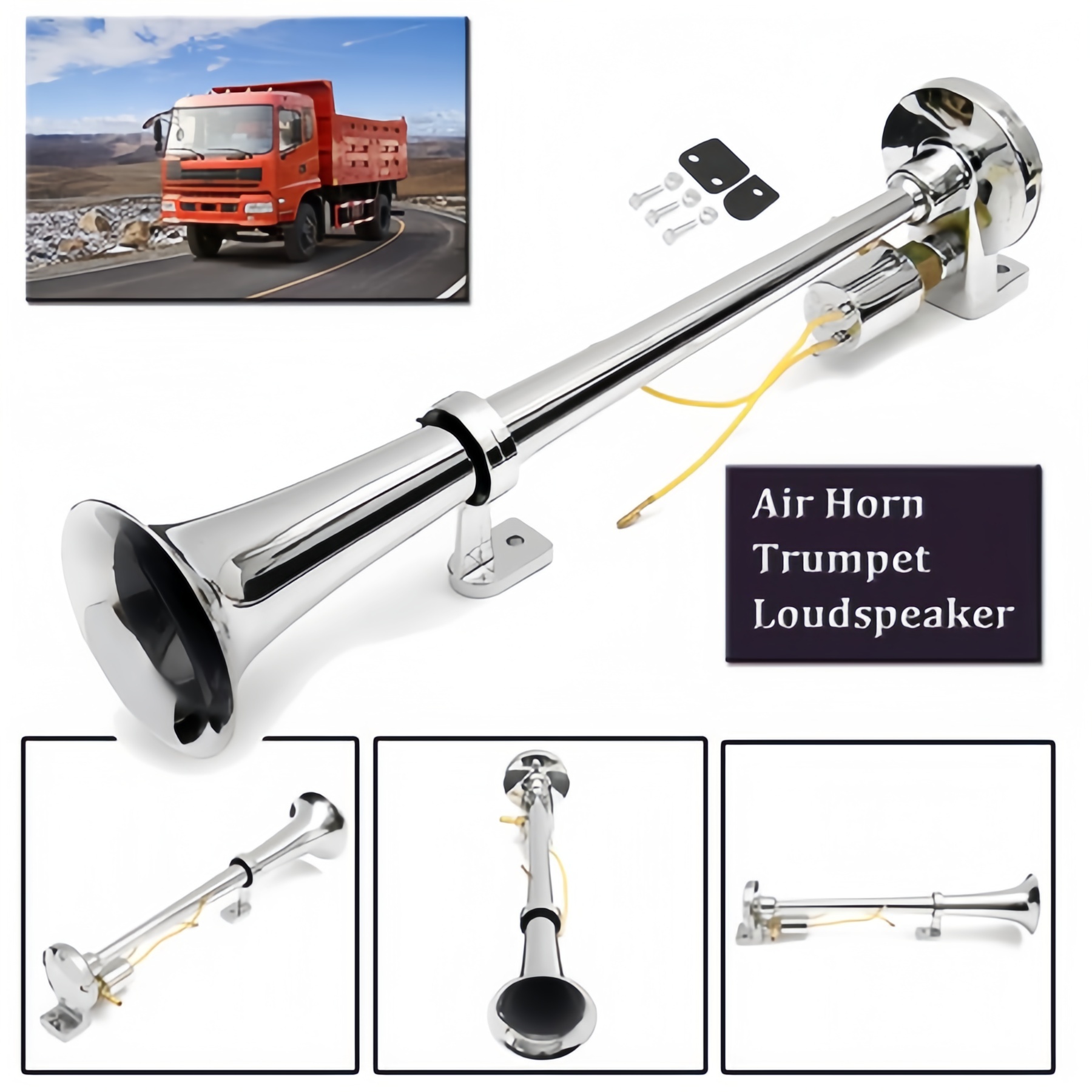 Super Loud Air Horn 12/24V High Quality Metal Horn Universal Single ...