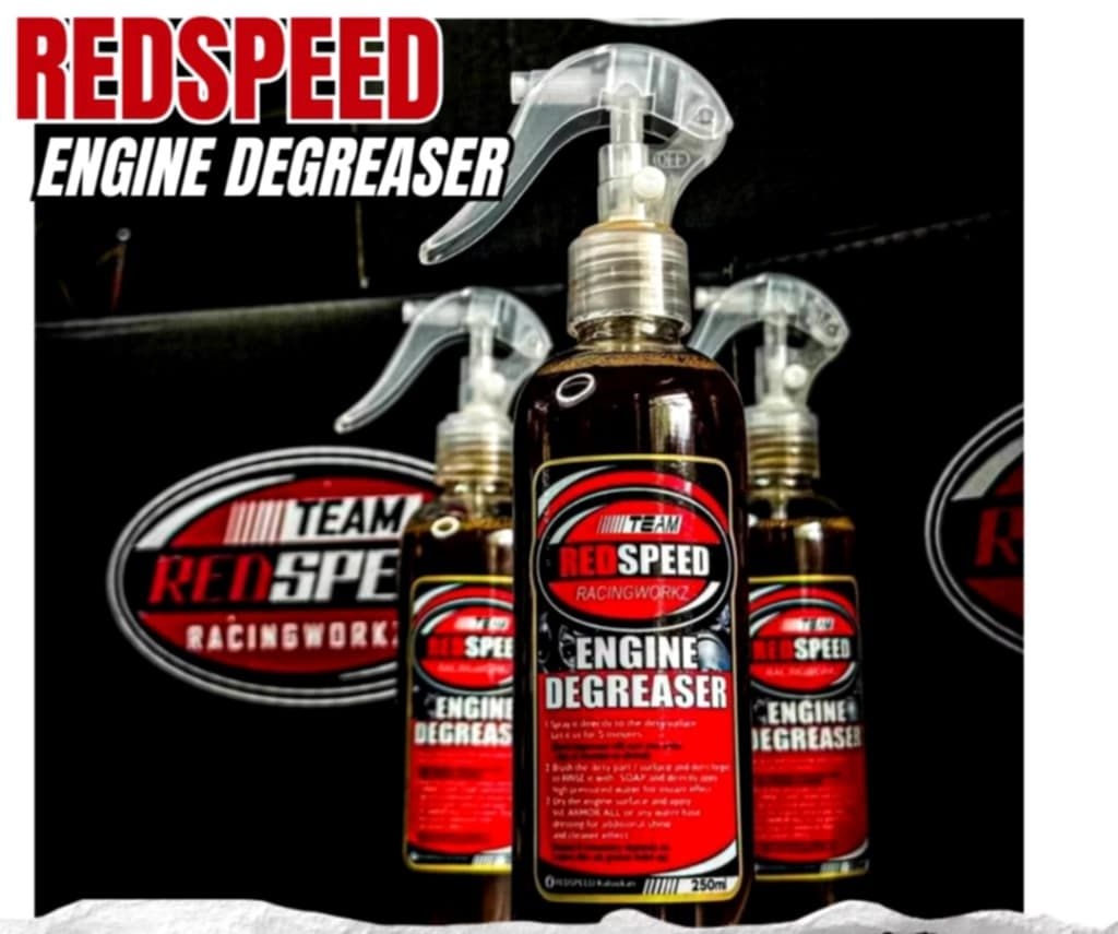 Engine Degreaser Team Red Speed 250ml with Brush and Scrub Pad | Shopee ...