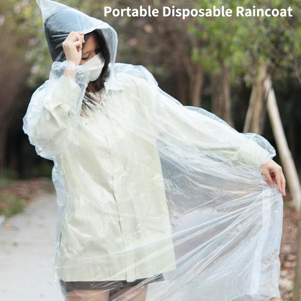 1PC Card Raincoat Disposable Portable Raincoat Whole Body Rain Cover ...