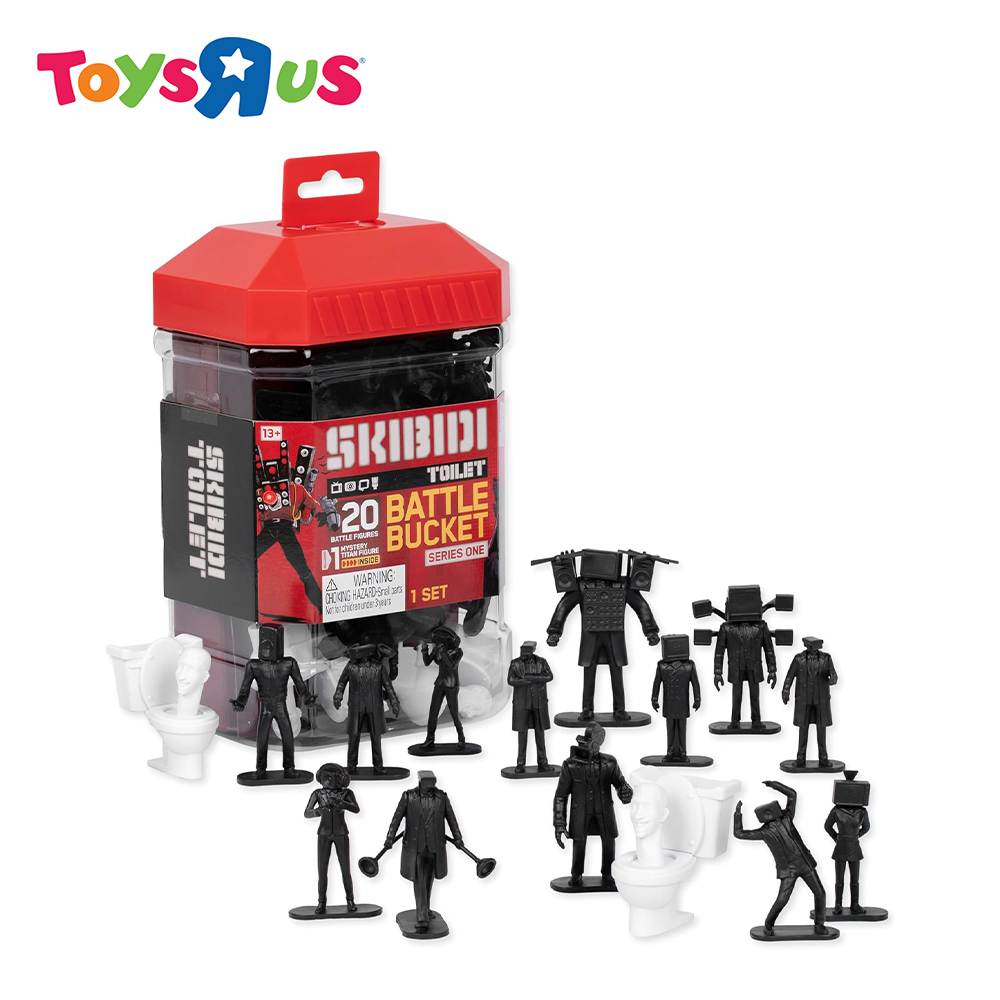 Bonkers Toys Skibidi Toilet Battle Bucket Toilet Figures - Series One ...