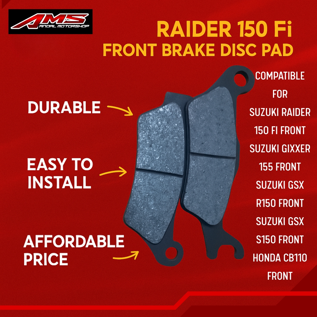 TTGR Front Brake Disc Pad | Raider 150 Fi / Honda CB110 / Gixxer 155 ...