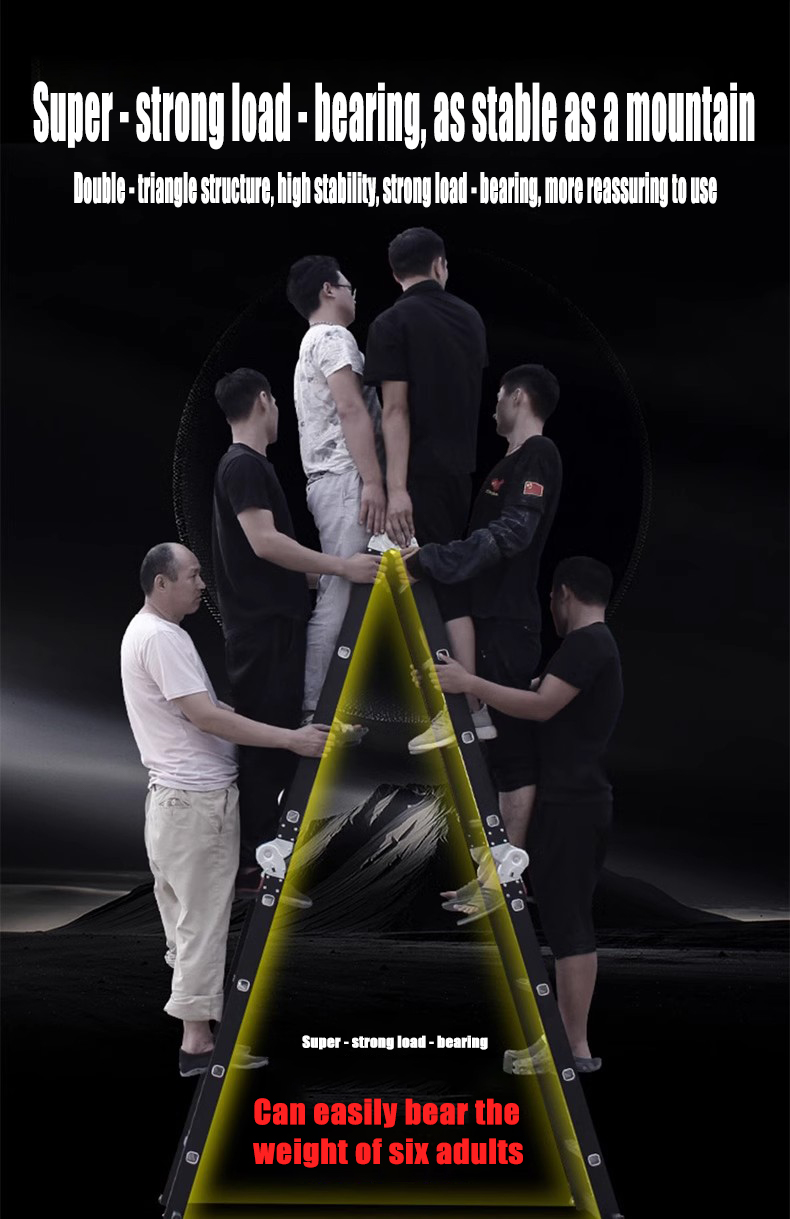 Ladder Foldable Carbon alloy 12FT/16FT/20FT Heavy Duty Multifunctional ...