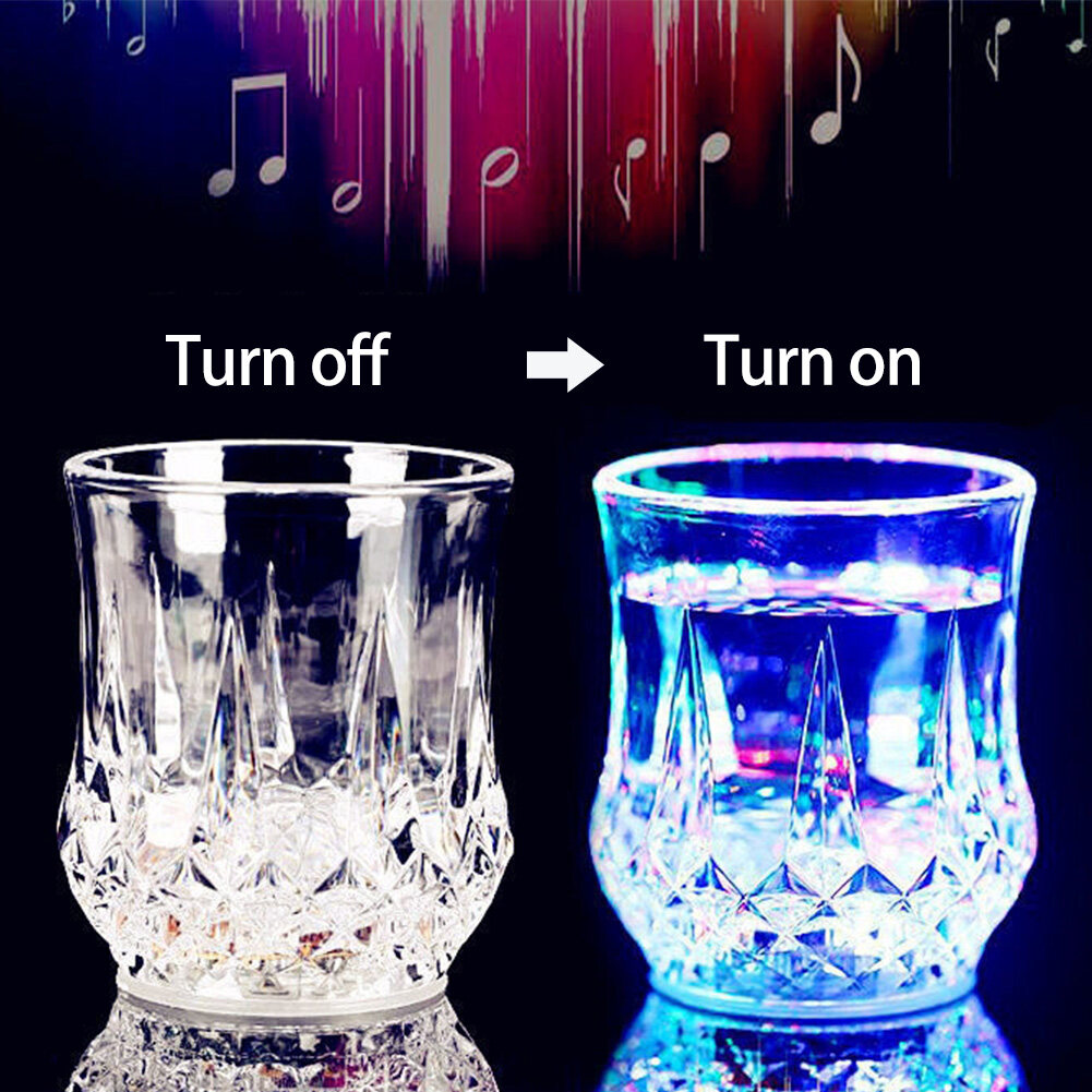 Reusable Party Cups with Auto-Changing LED Lights Multicolor Flashing ...