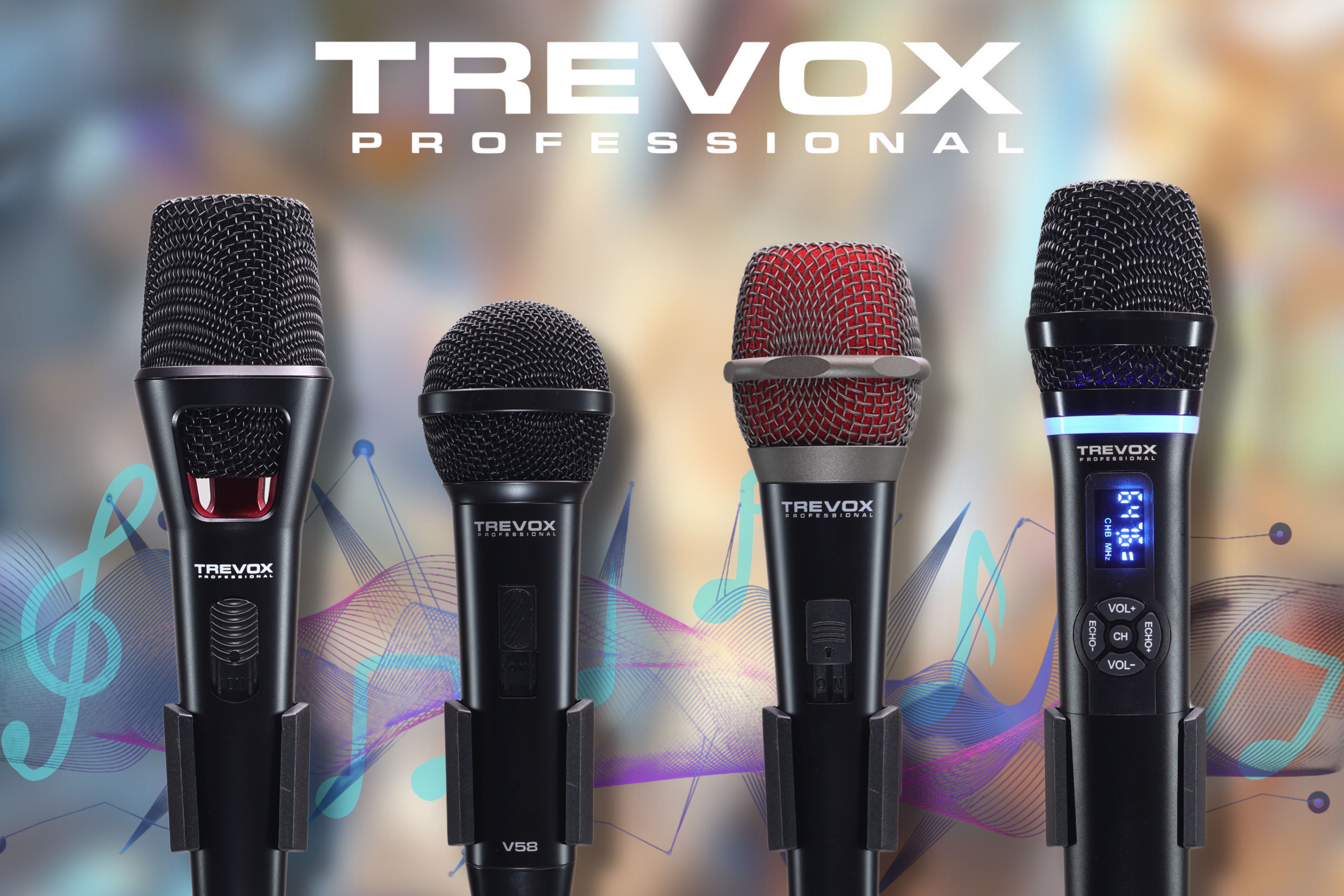 Trevox H4 4CH UHF Wireless Microphone | Shopee Philippines