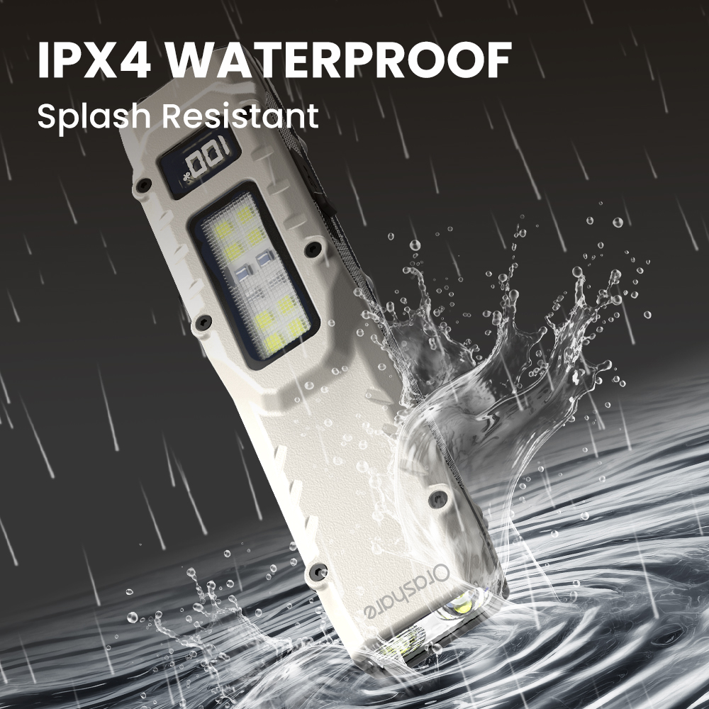 Orashare OL09 1200LM Rechargeable LED Flashlight Clip-On Work Light for ...