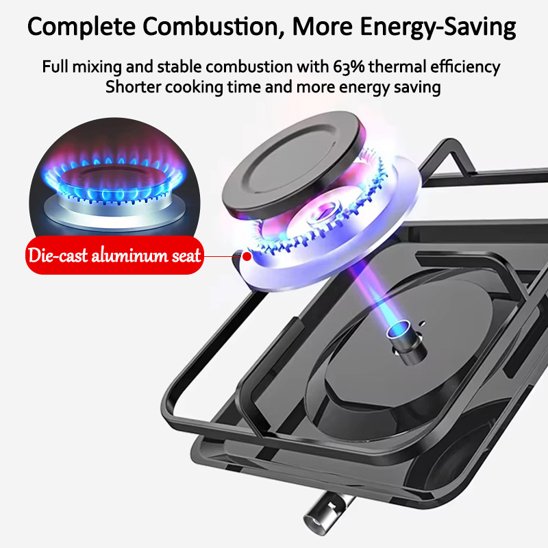 Double Burner Gas Stove Standard Stainless Manual Ignition Outdoor ...