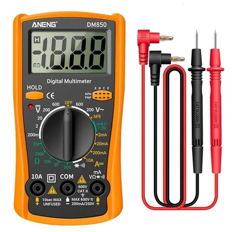 Portable LCD Digital Multimeter AC/DC Voltage Diode Tester Current ...