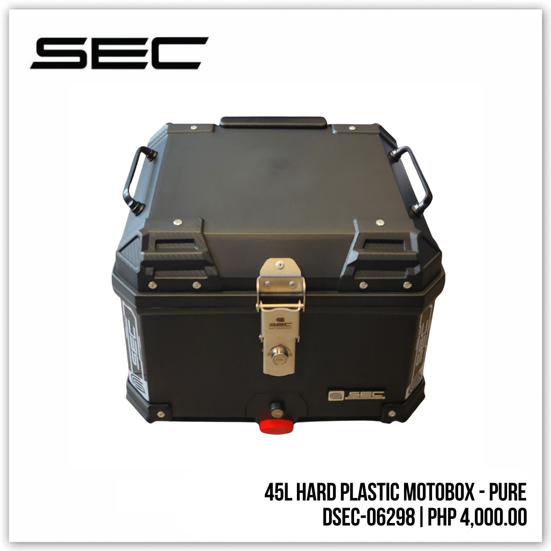 SEC Topbox 45 Liters Top Box for Motorcycle Hard Plastic Motobox - PURE (DSEC-06298) | Shopee ...