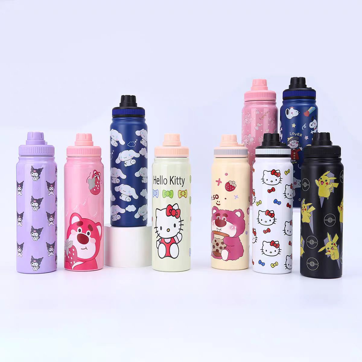 COCOA 800ml Cartoon Kuromi Water Bottle with Tea Filter 304 Stainless ...