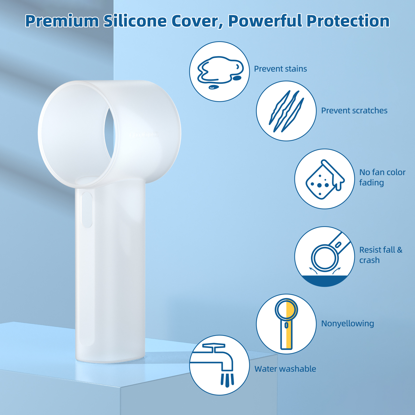 GOOJODOQ GFS001 GFS006 GFS007 Mini Fan Protective Case Cover Silicone ...