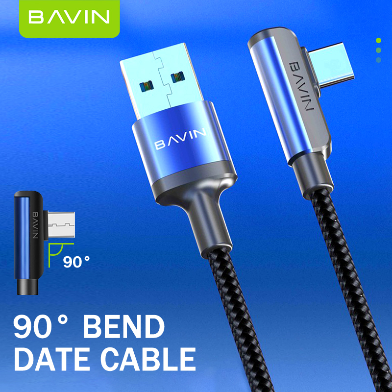 BAVIN CB211 60W PD Fast Charging Data Cable w/ 90 Degree Elbow Gaming ...