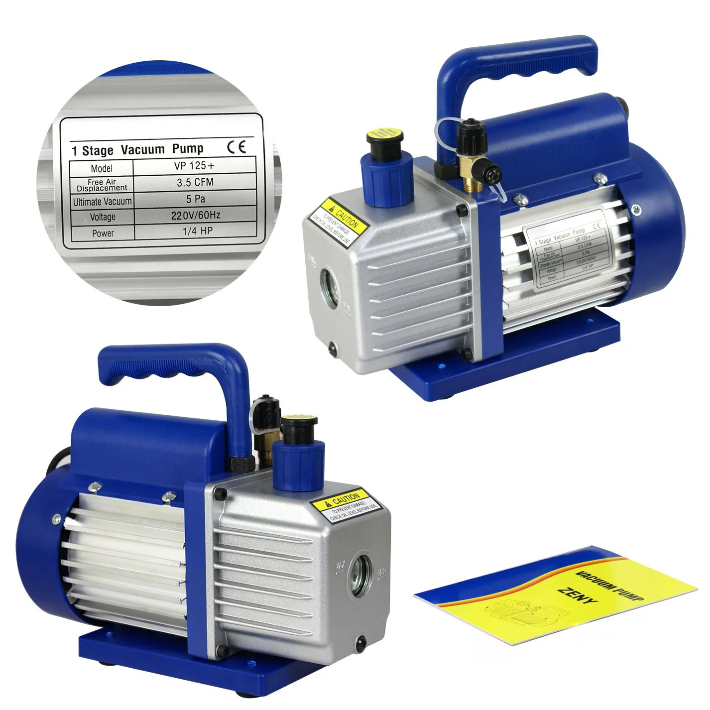 5Pa Rotary Miniature Vane 1.5CFM 50HZ Vacuum Pump ,Rotary Vane Vacuum ...