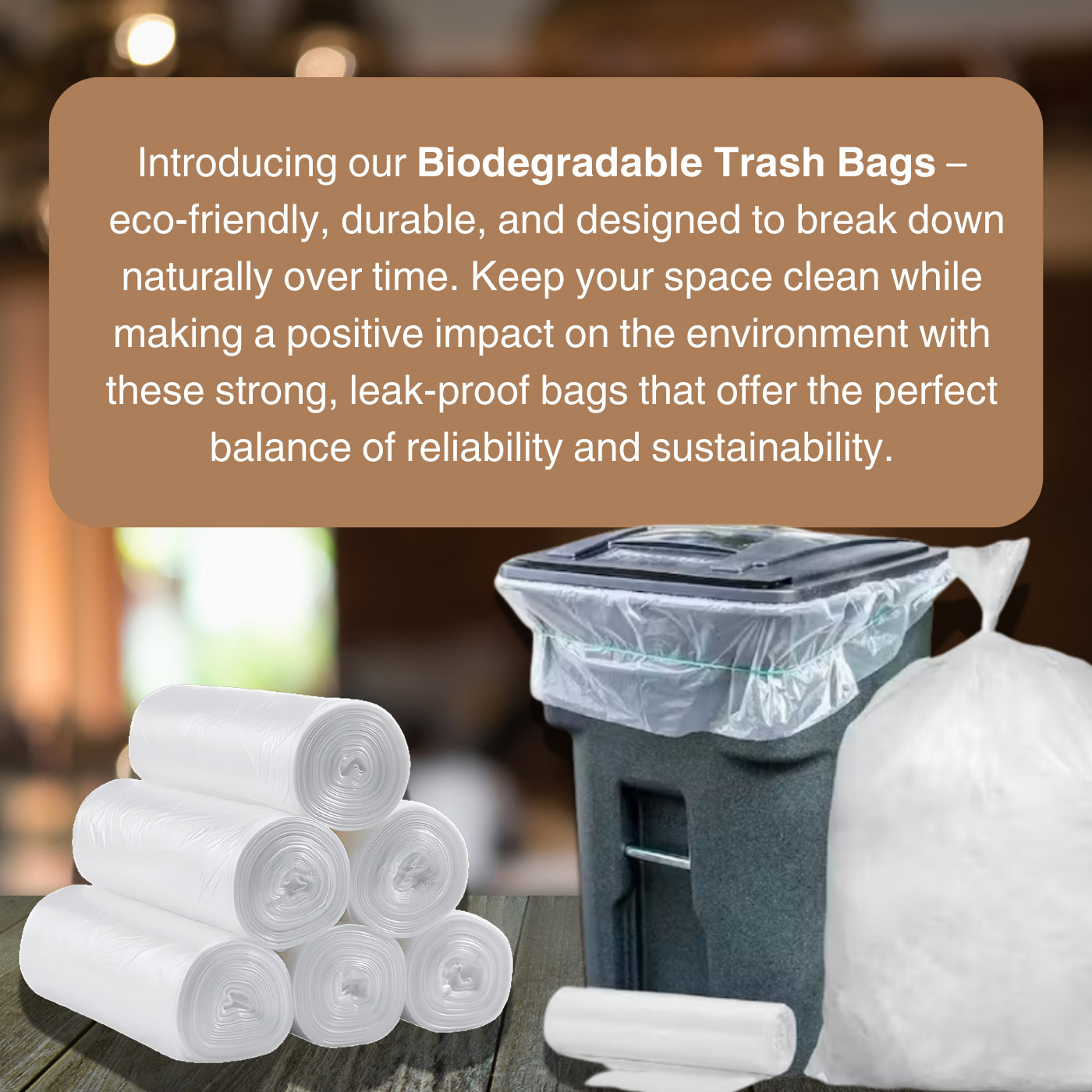 SIV Biodegradable Garage Bag Disposable Thickened Trash Bag Cleaning ...