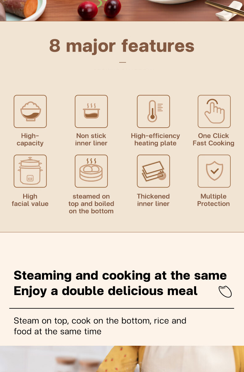 Mini Rice Cooker Inverter Type Original 3L 2L 1.5L Small 1-8 People USE ...