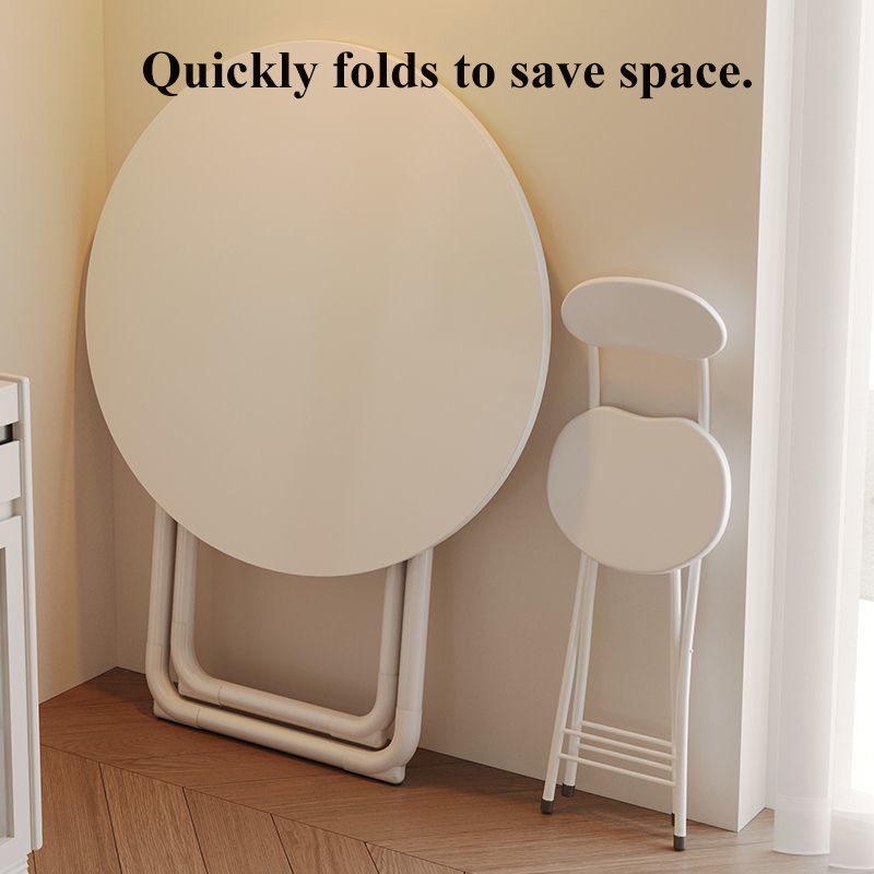 Home Simple Dining table Foldable Table Round Table set 4/6 seaters ...