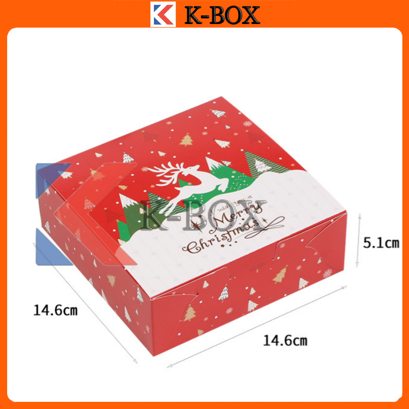 Red Christmas Design Paper Box Gift Treat Boxes packing gift dried ...