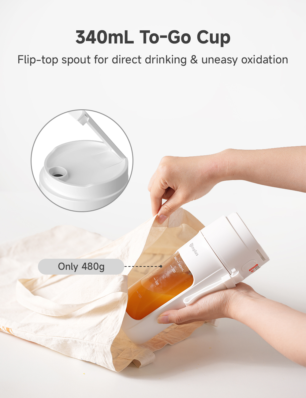 Simplus Juicer Blender Wierless Portable Drink Cup 10-Blade Cutter IPX6 ...