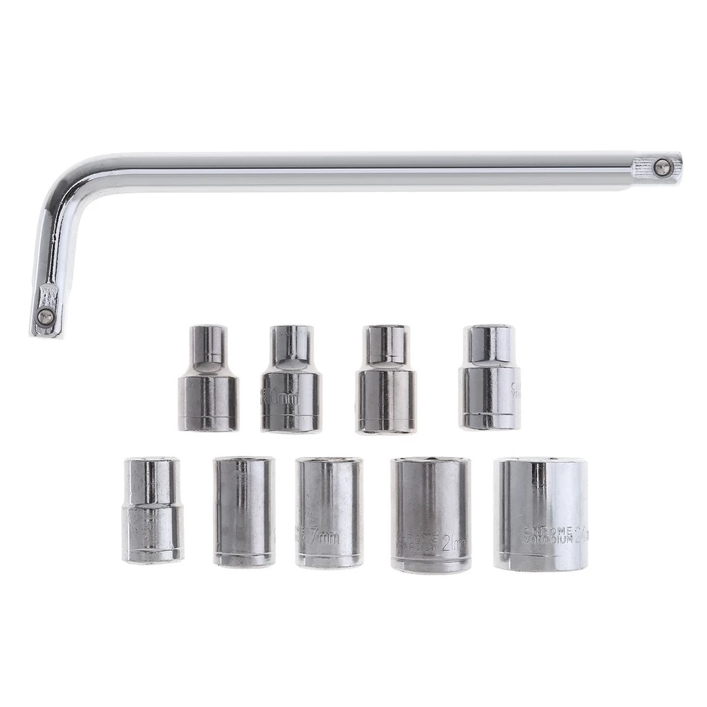 10pcs Bicycle Motorcycle Car Repairing Tool Set 10 Pcs Socket Wrench ...