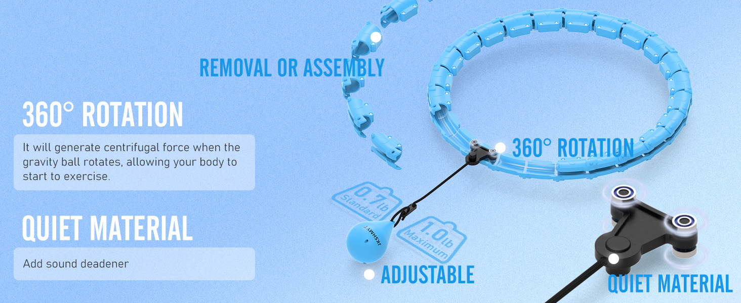 KIKOT Adjustable Hula Hoop For Exercise Smart Hula Hoop Fitness For ...