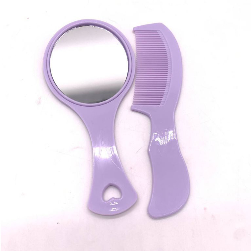 Hairdresser Comb Mirror Set Portable Comb Mirror Integrated Cute Girl ...