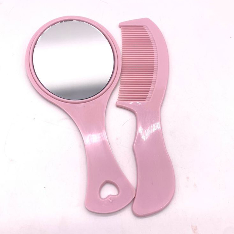 Hairdresser Comb Mirror Set Portable Comb Mirror Integrated Cute Girl ...