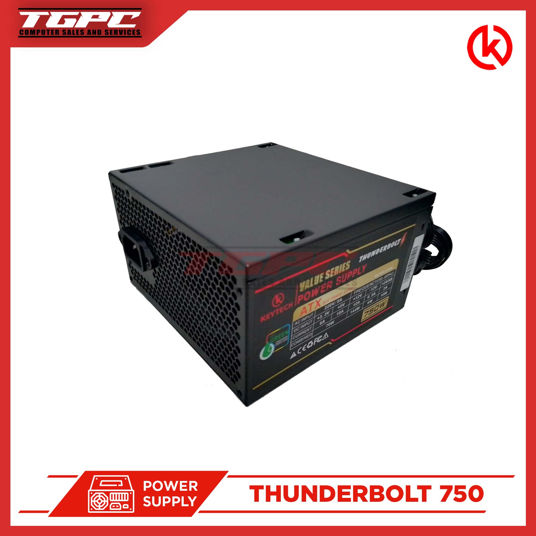 Keytech Thunderbolt 750 watts PSU | Shopee Philippines