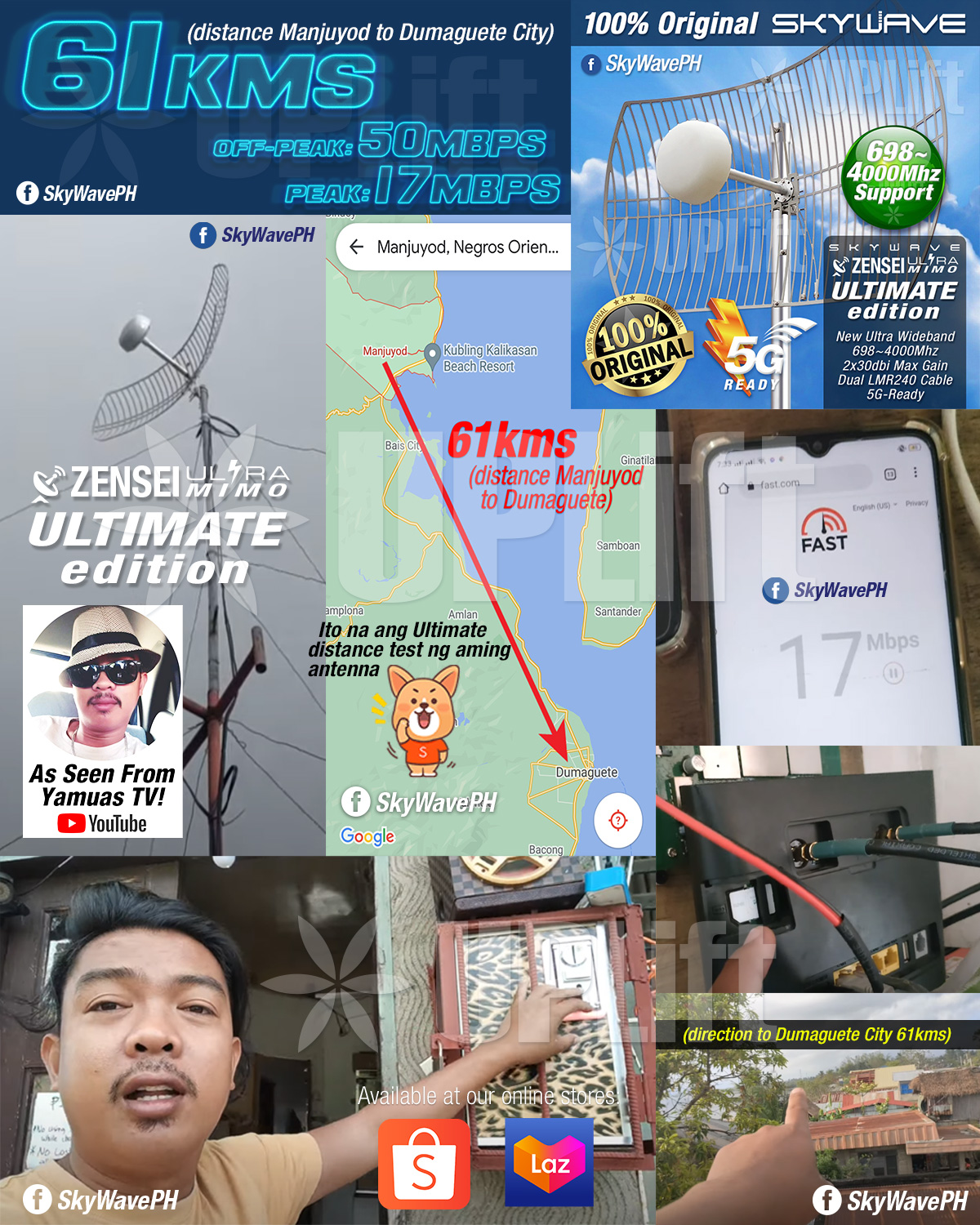 UPLift SkyWave Dual Polarity Ultra-Wideband ZUM Ultimate Parabolic Grid ...