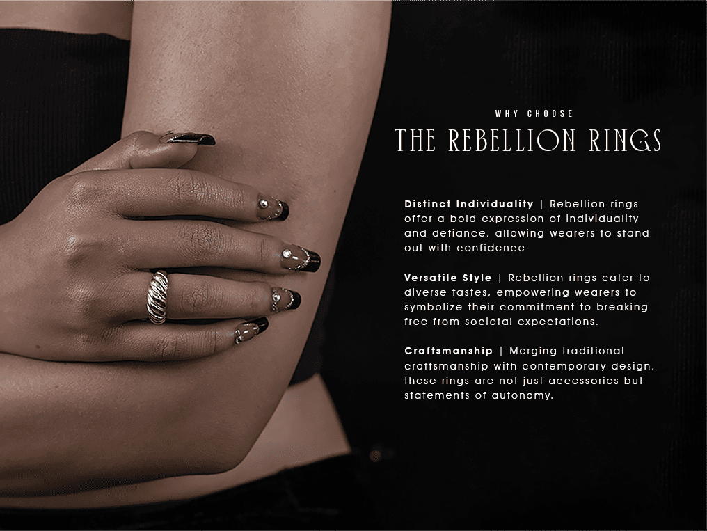 Burvon The Rebellion Collection Rings (Chunky & Statement Jewelry ...