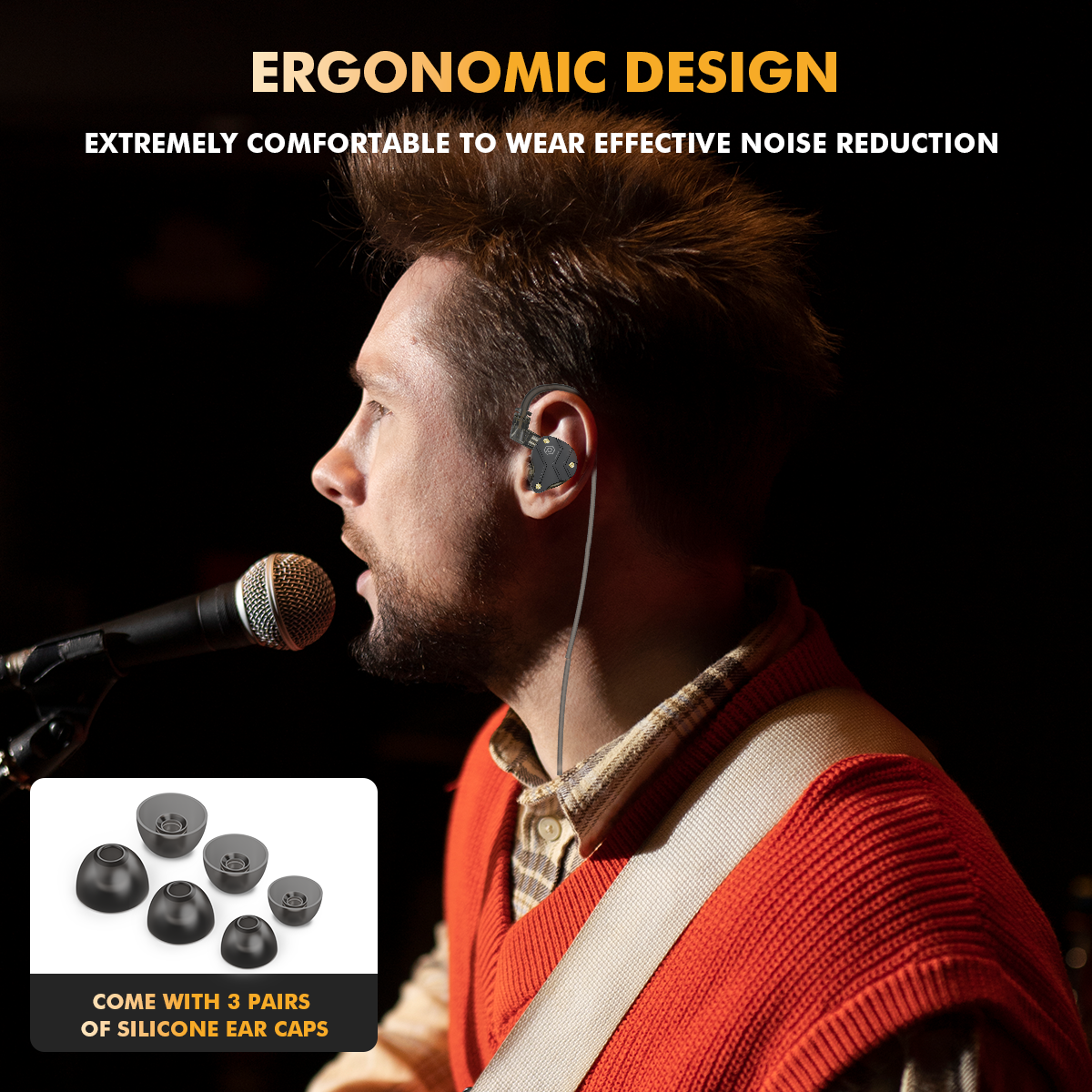 Popcorn MX100 1B+1DD Dual Hybrid Driver In-Ear Monitor Noise Cancelling ...