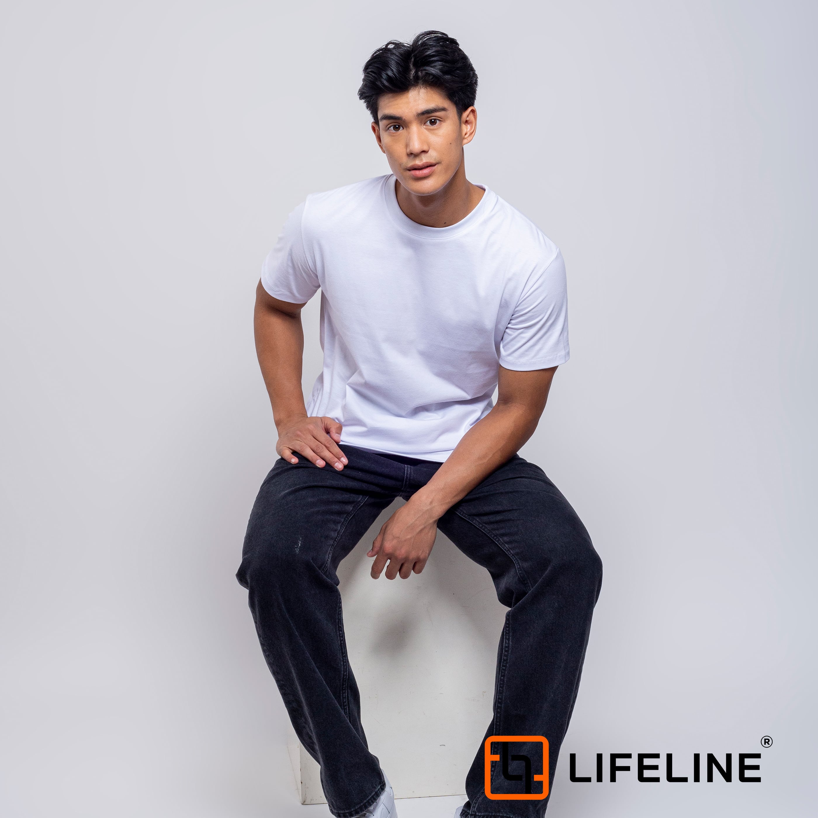Lifeline Cotton Plus 100% Cotton T-Shirt (White, Black) | Shopee ...
