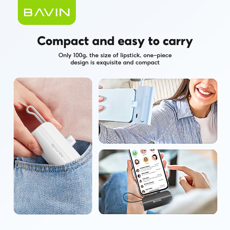 BAVIN PC012 / PC013 5000mAh Mini Fast Charging Portable Power Bank ...
