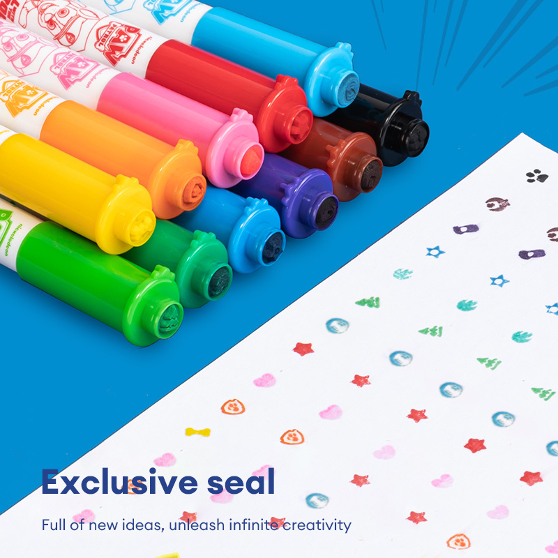 Deli 12/24 Colors Wang Wang Team Seal Water-soluble Rotary Crayon Color ...