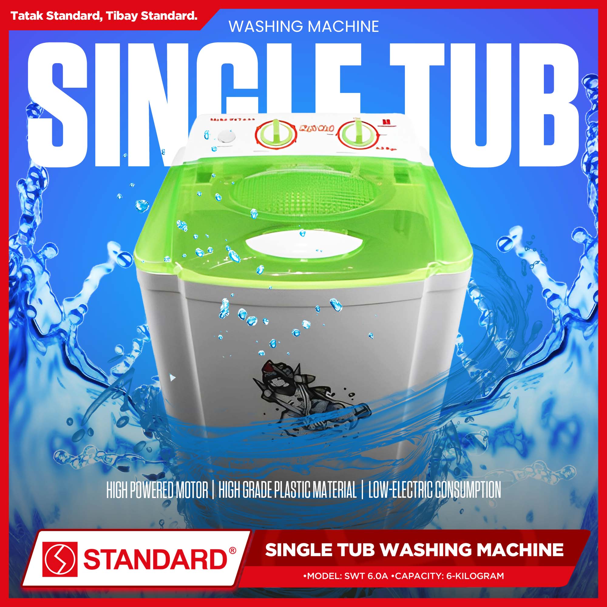 Standard SINGLE TUB Washing Machine SWT-6.0A | Shopee Philippines
