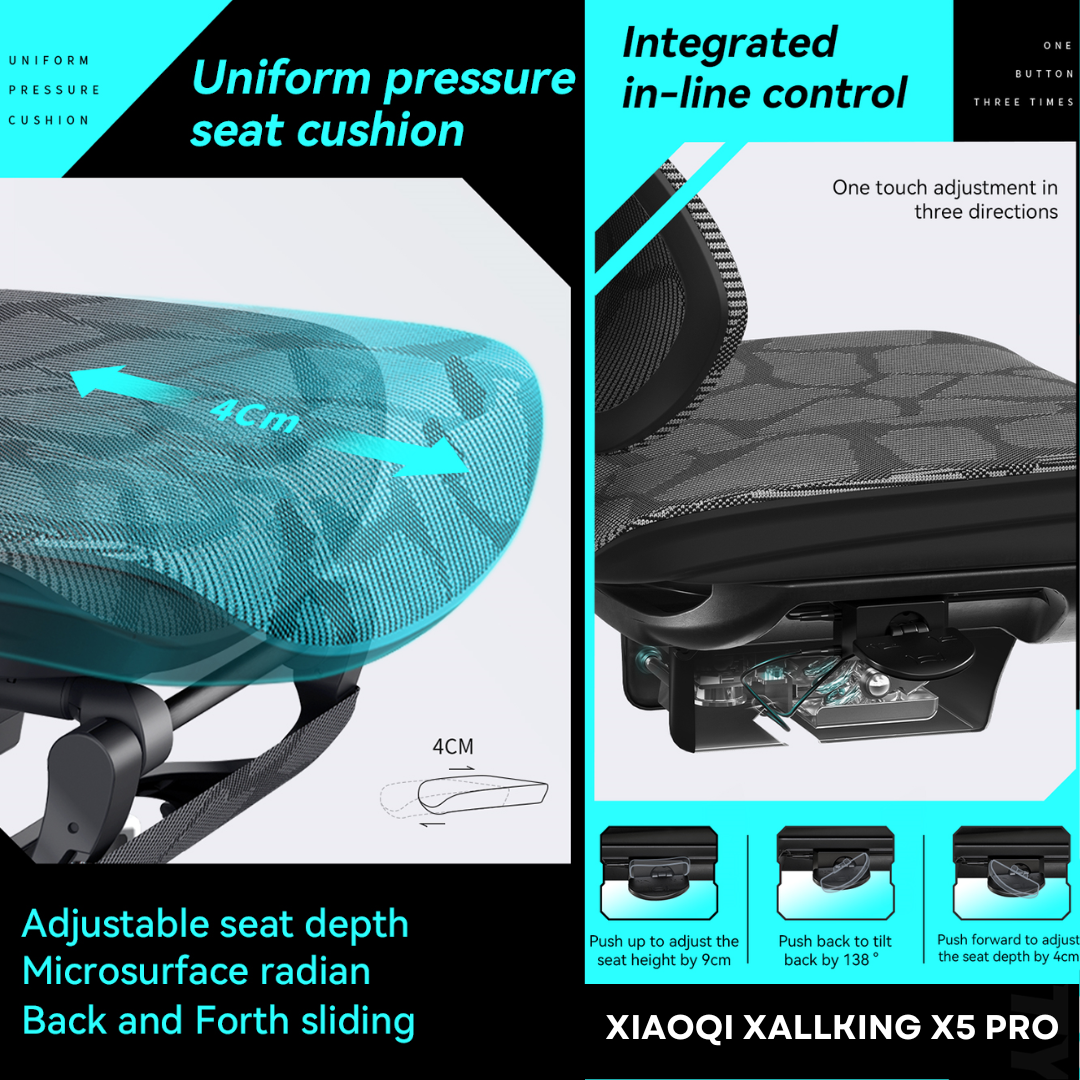 SIHOO Xallking X5 PRO Ergonomic Gaming Chair with Built-in Footrest | 2 ...