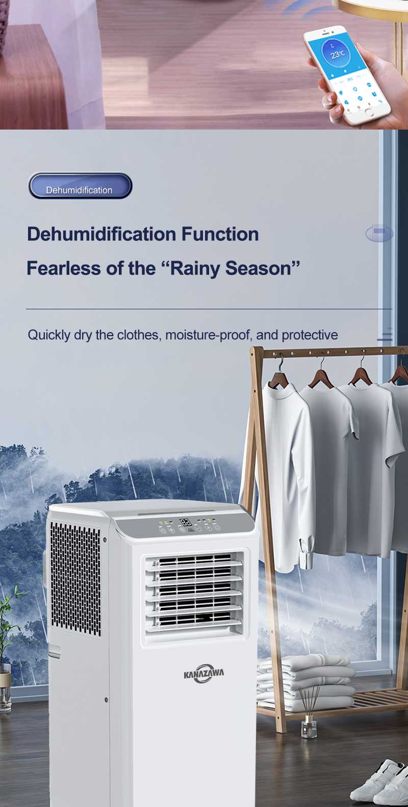 KANAZAWA 1.0HP Air Conditioner Household With LED Touch Screen Aircon ...