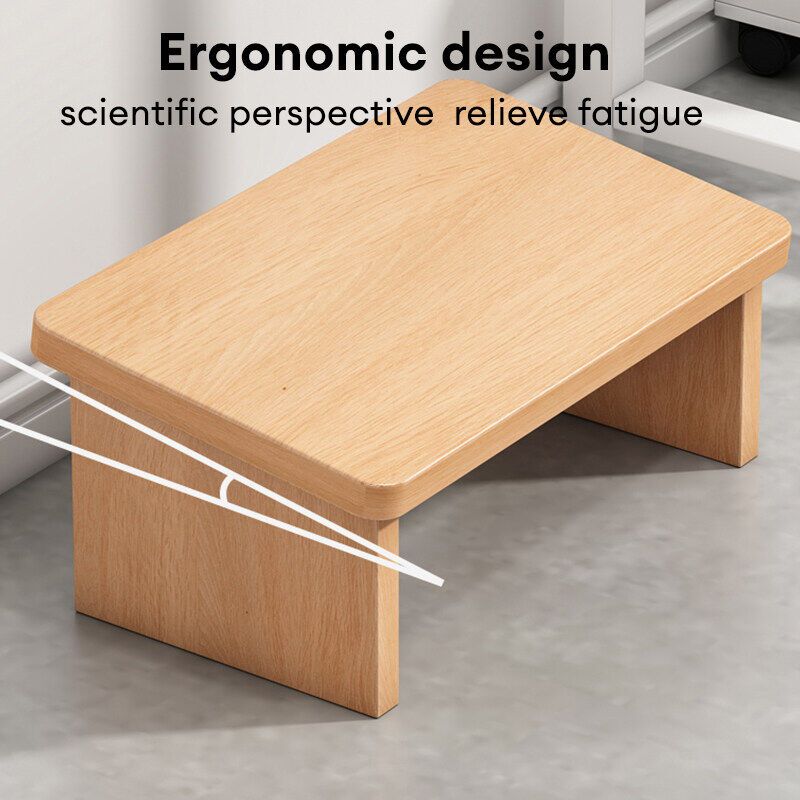 Footrest Stool Burr-free Comfortable Ergonomic Design Solid Wood ...