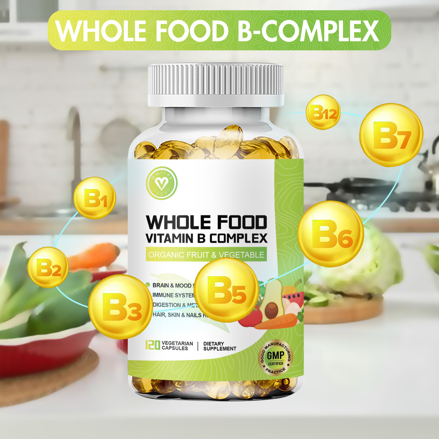 SOFTHER Vitamin B Complex Multivitamins Capsules Vitamins for Neural ...