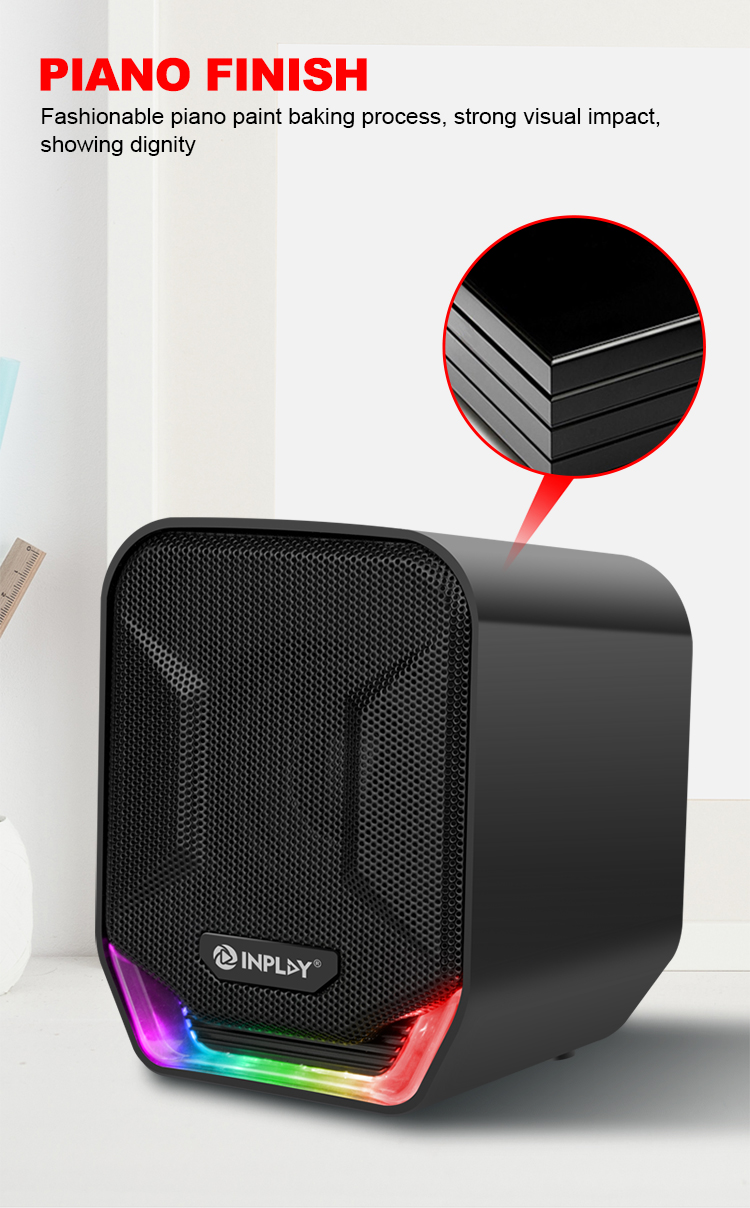 Inplay MS003 Mini RGB Speakers 3D Surround Shocking Bass Boost USB+3 ...