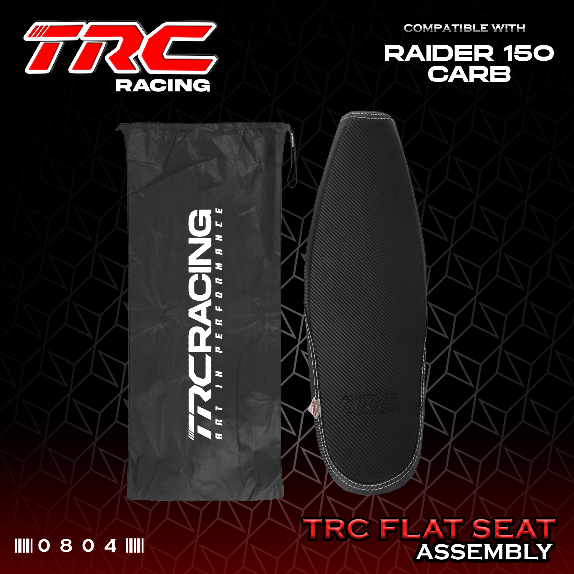 TRC RACING FLAT SEAT ASSEMBLY for RAIDER 150 CARB CARBON TYPE 0804 ...