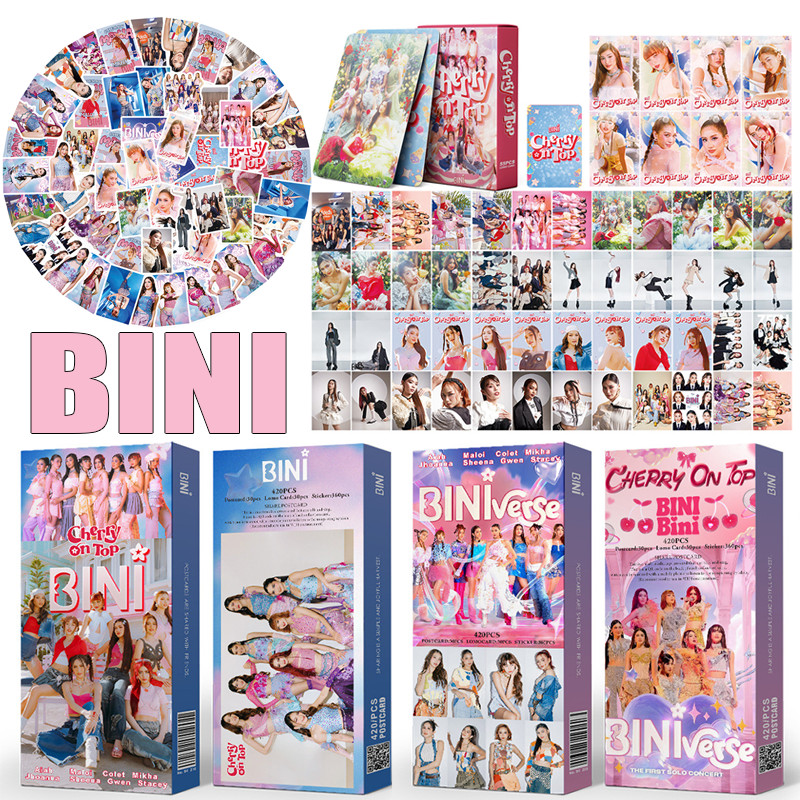 55pcs/set BINI Photocards 50Pcs BINI Lomo Cards bini Talarawan jollibee ...