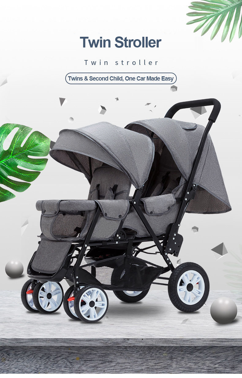 LUCKYBABE Adjustable baby stroller lightweight folding sitting and ...