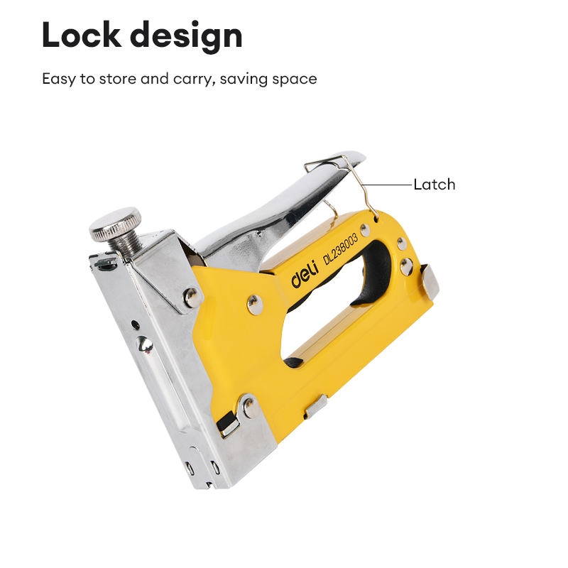 Deli Tools Staple Gun Nail Gun Professional Single-use Heavy Duty Gun ...