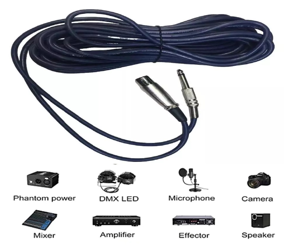 LMJ Platinum Professional Microphone 10M Cable HEAVY DUTY MIC WIRE Low ...