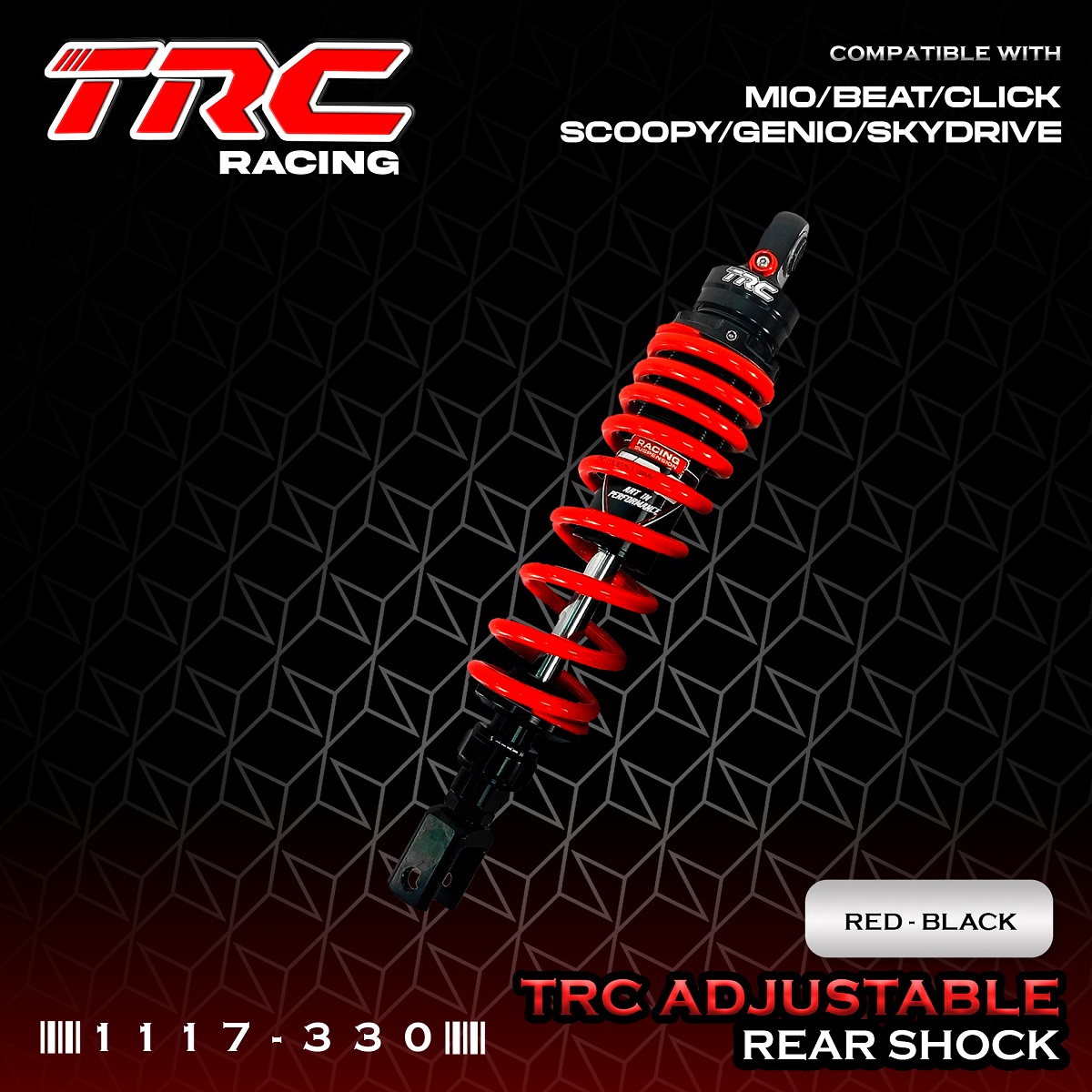 TRC RACING AI-TECH SERIES SUSPENSION for MIO/BEAT/CLICK 1117-330 ...