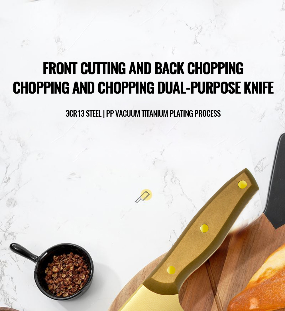 Titanium Alloy Kitchen Knife Alloy Chopping Knife Meat Cutter Household ...