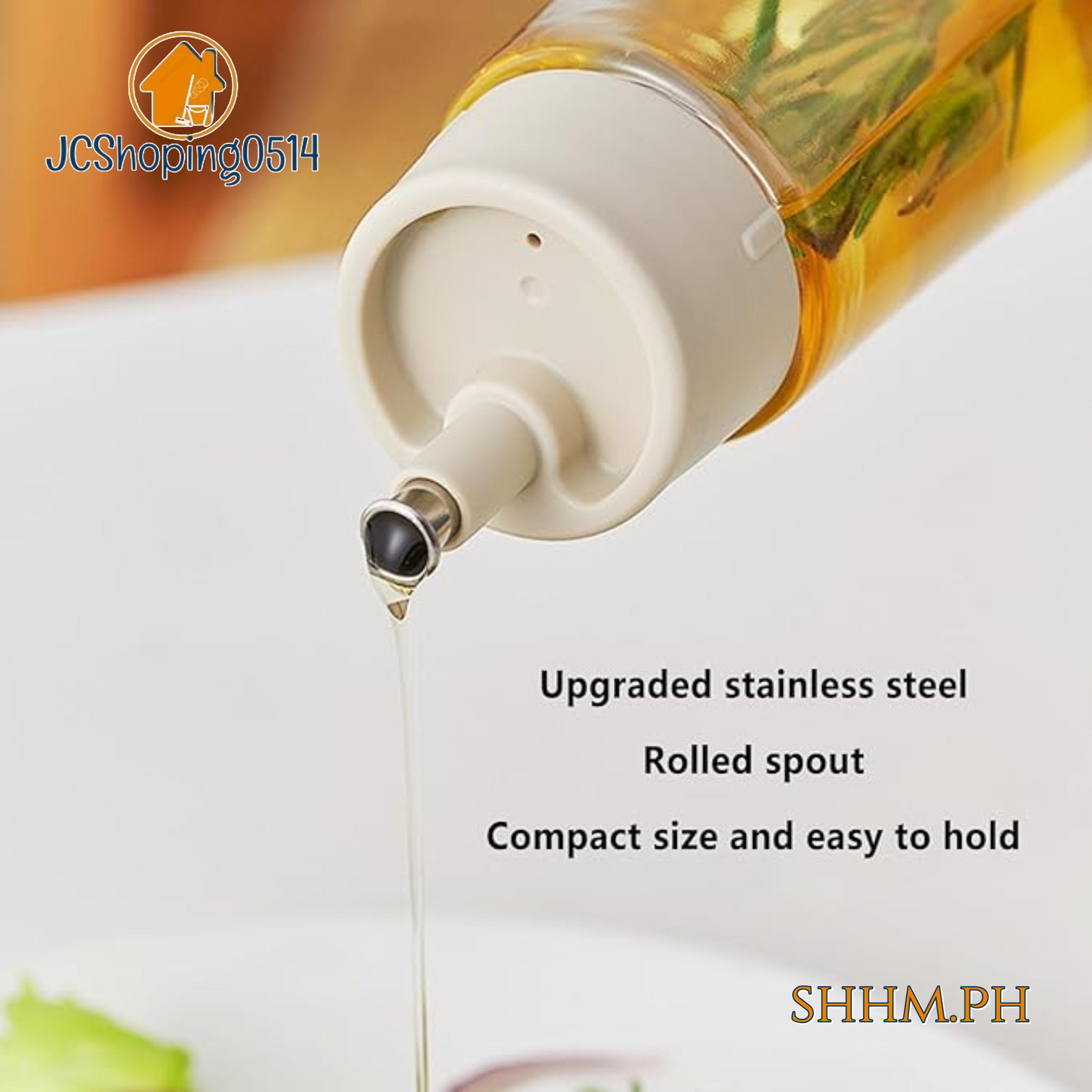 SHHM.PH 150/260ml Glass Table Condiment Bottle Oil Pot Seasoning ...