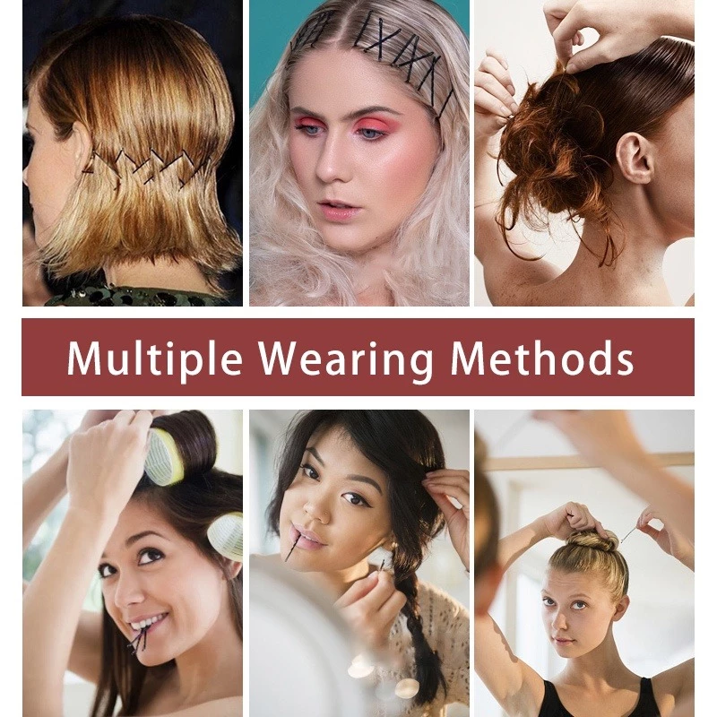 50/100 Pcs/Set Simple Flat Clip Black Hair Clip Women's Bangs Hair Clip ...